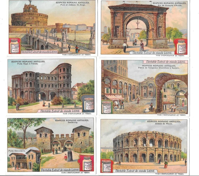 LIEBIG TRADE CARDS, ANCIENT ROMAN BUILDINGS 1908 Set of 6 Cards (S923 ...