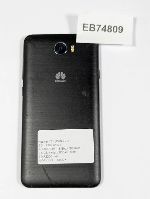 SMARTPHONE HUAWEI Y5II CUN-L21 - Fonctionnel, Problème De Blocage EUR ...