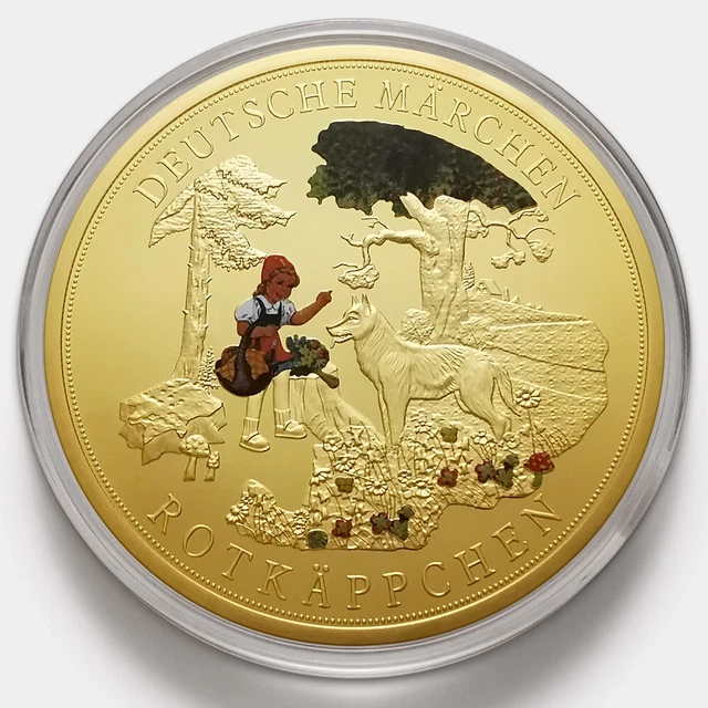 ROTKÄPPCHEN MÜNZE MEDAILLE Deutsche Märchen Gebrüder Grimm mit ...