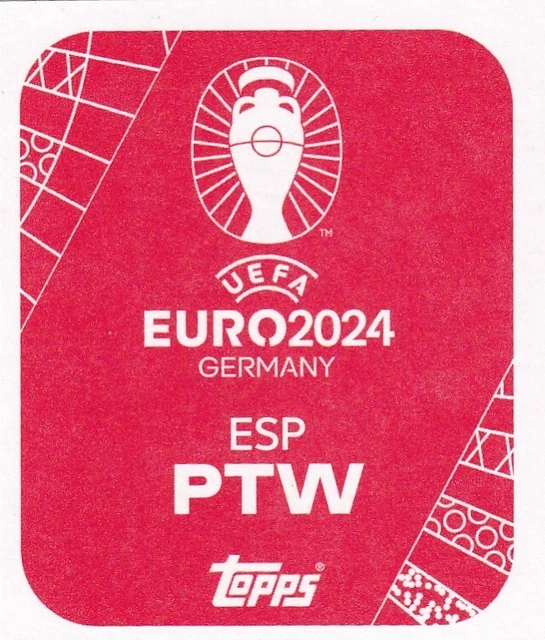 TOPPS UEFA EURO 2024 Sticker Swiss ESP PTW Lamine Yamal Rookie Pink ...