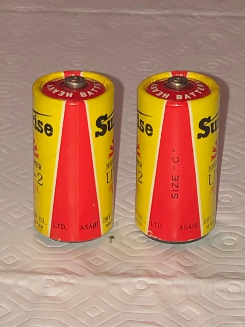 VINTAGE SUNRISE UM-2 Dry Cell 1.5 Volt Transistor Radio Batteries Made ...