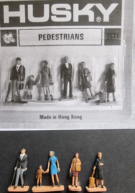 HUSKY MODELS BY Corgi original PEDESTRIANS figure set no box (1 missing ...