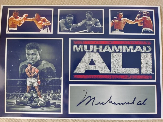 &MUHAMMAD ALI& A4 Size Boxing Signed Photo, Excellent, Rare! £12.50 ...
