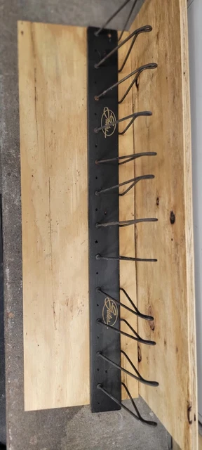 VINTAGE GATES FAN BELT Display RACK Wood w/ metal hooks Garage Sign Gas ...