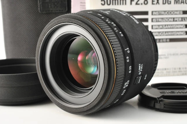 PRÈS DE MINT Sigma Ex 50mm F/2.8 Dg Macro Af Auto Focus Objectif Nikon ...