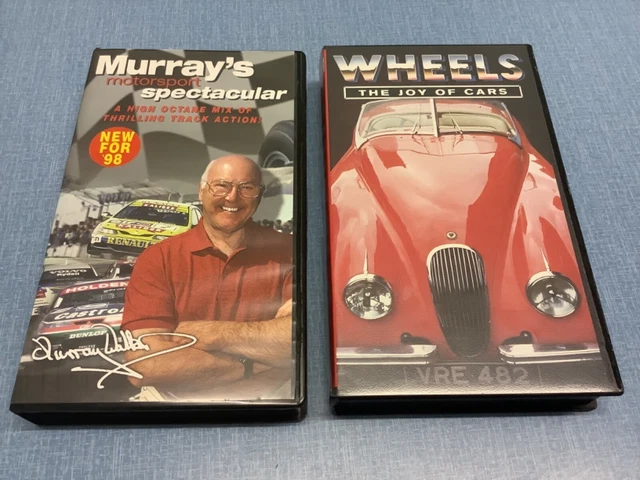 X2 VHS VIDEO TAPES; WHEELS JOY OF CARS & MURRAY WALKER’S MOTORSPORT ...