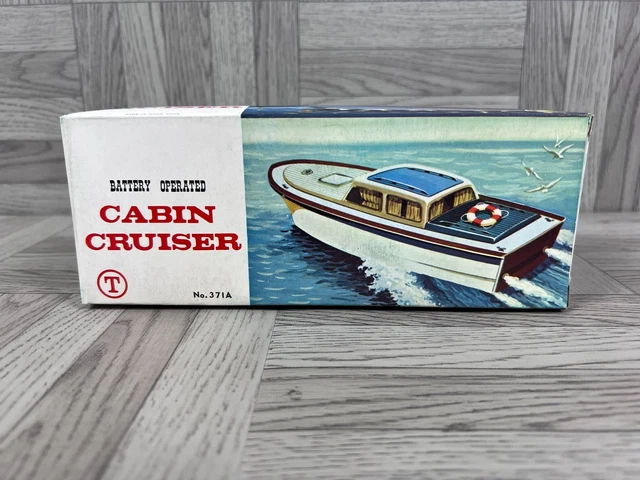 CABIN CRUISER BATTERY Operated Vintage Toy Boat - No. 371 A £10.00 ...