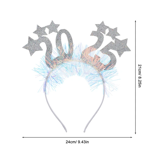 2025 HEADBAND YEAR Party Decorations Star Tinsel Light up Crown £6.59 ...