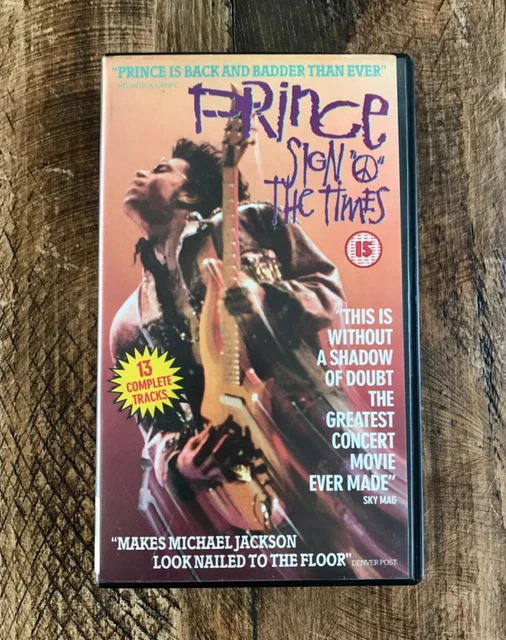 PRINCE VHS VIDEO Cassette Sign O The Times (1987) Uk Orig 1988 Palace ...
