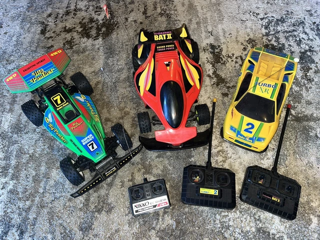 VINTAGE RADIO SHACK 4wd Big Panther Sound Bait Turbo Race Cars Tested ...