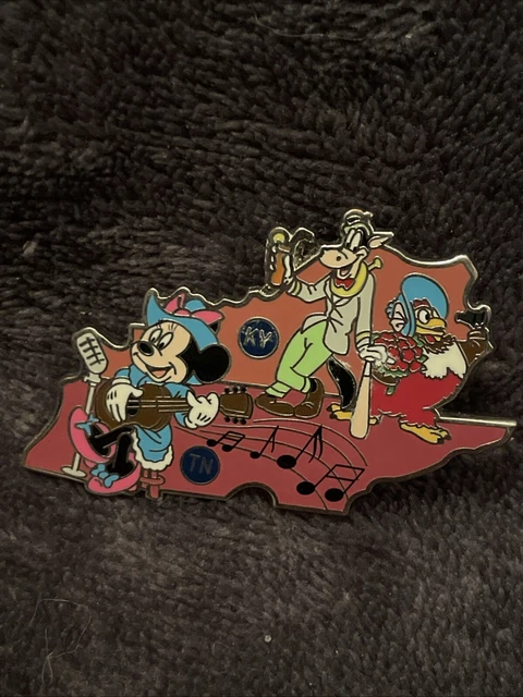 DISNEY PIN AMERICAN Adventure Kentucky Tenessee KY TN State Map Mystery ...