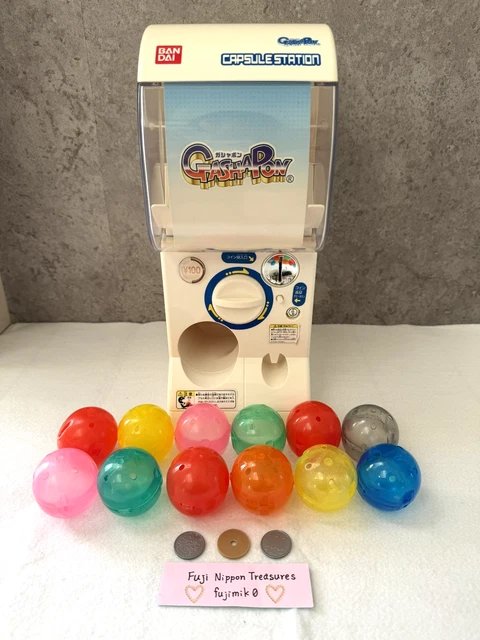 BANDAI OFFICIAL GASHAPON Machine Gacha Gacha Capsule Station con 12 ...
