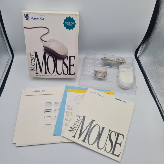 MICROSOFT MOUSE SERIAL & PS/2 Big Box 1992 w 5.25 Disk £49.99 - PicClick UK