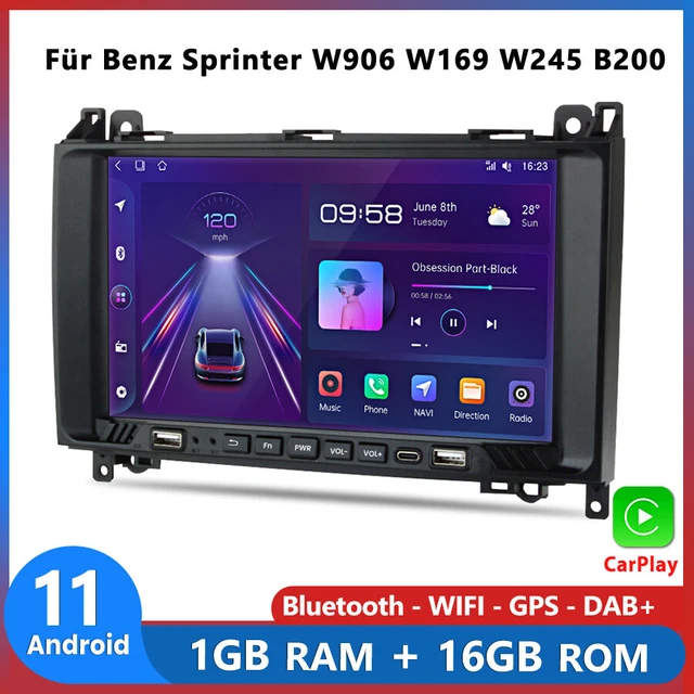 CARPLAY AUTORADIO FÜR Mercedes Benz W169 W245 Sprinter W906 GPS Navi ...