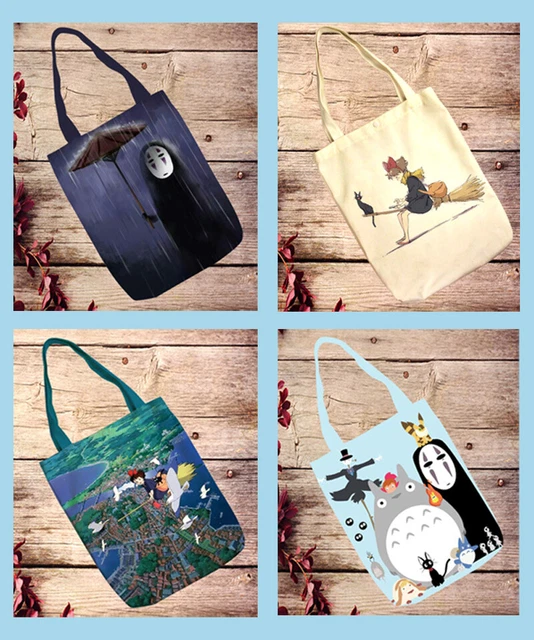 MIYAZAKI ANIME STUDIO Ghibli Spirited Away/Totoro/Kiki Tote Bags ...