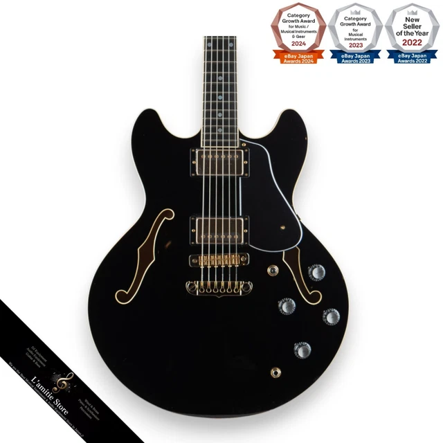 ARIA PRO II TATONIC Semi Acoustic Guitar Black 15.3in Mahogany Center ...