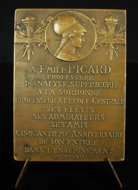 MEDAL 1927 EMILE Picard Mathematician Equations Intégrales. Sc G H Prud ...