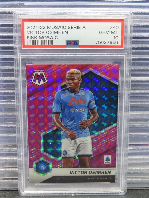 2021-22 MOSAÏQUE SÉRIE A Victor Osimhen mosaïque rose Prizm #20/25 PSA 10 SSC Naples EUR 5,22 ...