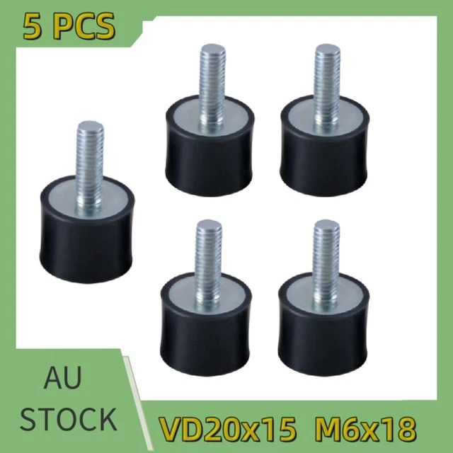 M6 X 18MM Rubber Mounts Shock Absorber Anti Vibration Isolators Bobbin ...