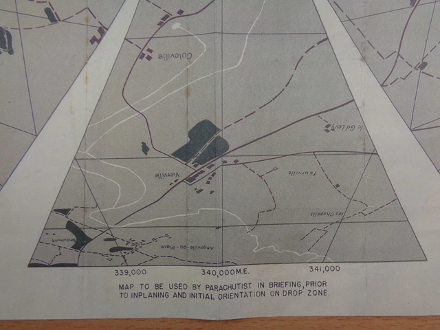 WW2 D-DAY PARATROOPER DROP ZONE MAP of "ST. MARIE-DU-MONT" FRANCE ...