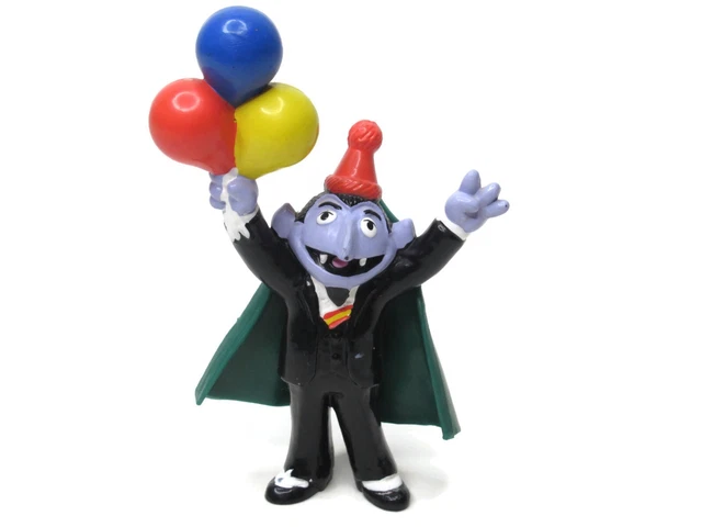 SESAME STREET COUNT Von Count Dracula Plastic Figure Toy Applause Party ...