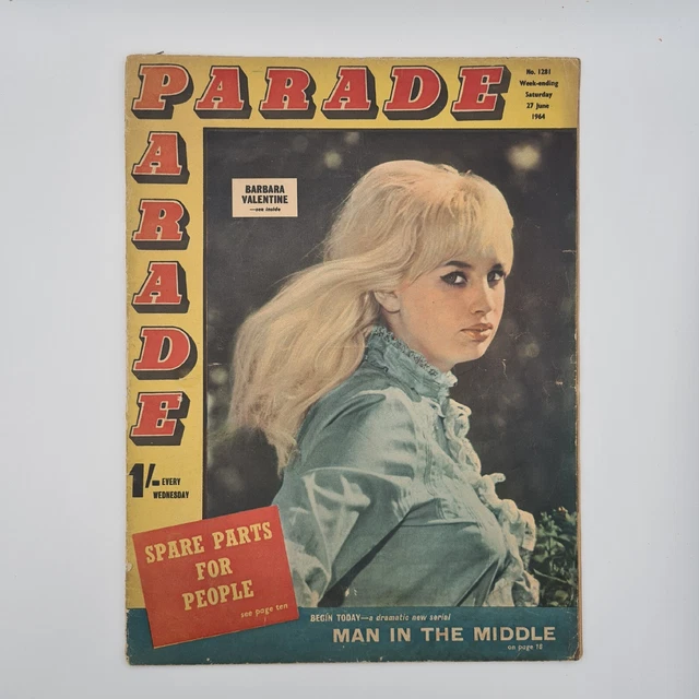 VINTAGE PARADE MEN'S Magazine No. 1281 June 27th 1964 - Barbara ...