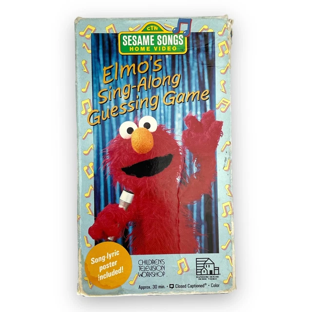 ELMOS SING ALONG Guessing Game VHS 1991 Sesame Street Songs Henson EUR ...