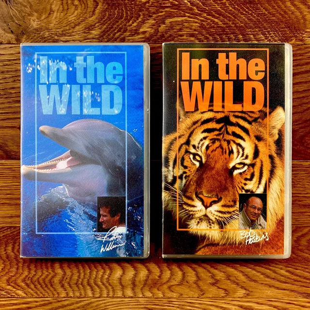 IN THE WILD VHS Video Tapes Bundle X2 Tigers Dolphins Robin Williams ...