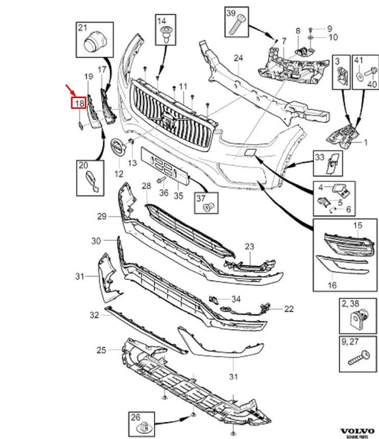 VOLVO XC90 MK2 Frontstoßstange Abschleppösenabdeckung 31663490 NEU ...