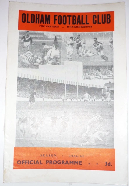 OLDHAM V BLACKPOOL Borough 17th December 1960 League Match ...