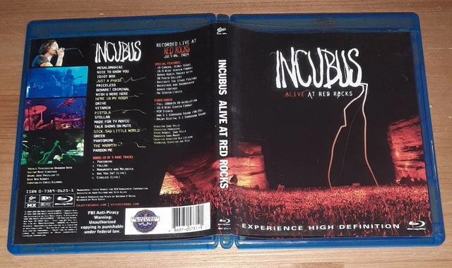 INCUBUS: ALIVE AT Red Rocks (Blu-ray + CD, 2-Disc Set) Live Concert ...