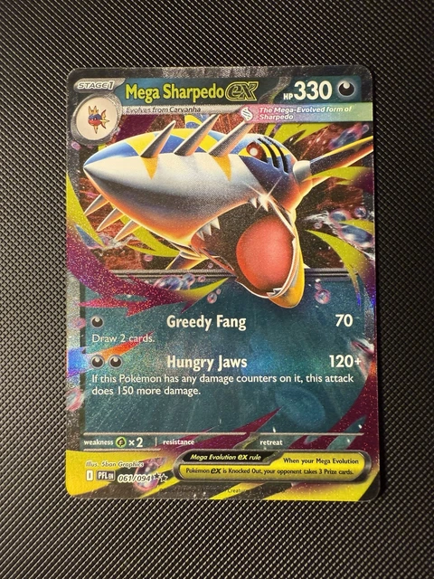 POKÉMON TCG MEGA Sharpedo EX 061/094 Phantasmal Flames £2.77 - PicClick UK