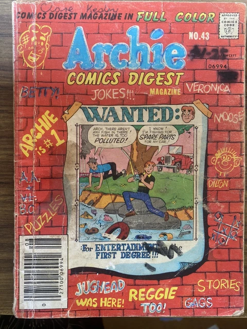 1980 ARCHIE COMIC - ARCHIE COMICS DIGEST - #43 EUR 6,39 - PicClick FR