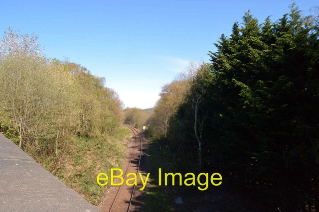 PHOTO 6X4 RAILWAY line seen from Lower Quarry Road, Bradley Colne ...