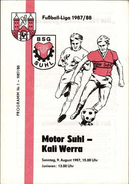 DDR-LIGA 87/88 BSG Motor Suhl - BSG Kali Werra Tiefenort, 09.08.1987 ...