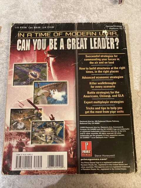 PRIMA'S OFFICIAL STRATEGY guide command conquer generals maps for all ...