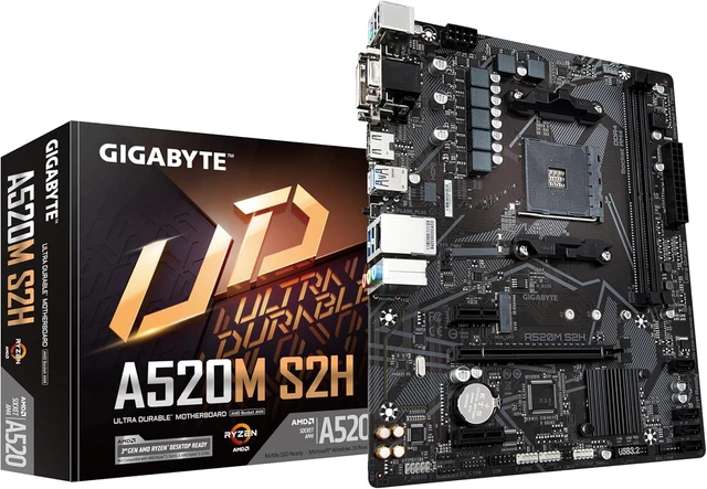 GIGABYTE A520M S2H AMD Ryzen Motherboard, AM4, PCIe, RGB Fusion, UK ...