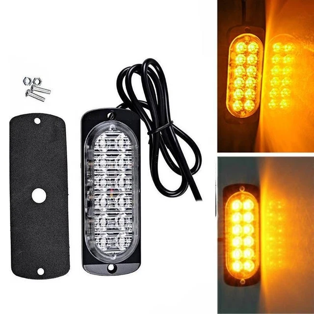 DC 12V-24V LAMPE de travail Ensemble Flash Jaune Kit LED 36W ...