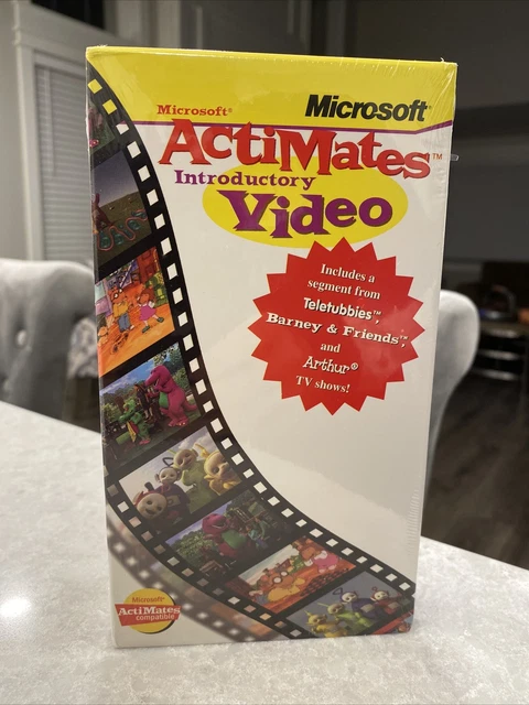 MICROSOFT ACTIMATES INTRODUCTORY Video VHS Barney & Friends ...