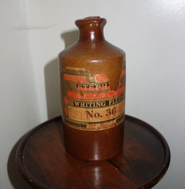 VINTAGE STEPHENS SCARLET Terracotta Stoneware Ink Bottle. £18.00 ...