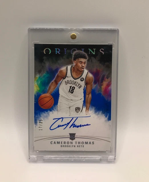 2021-22 PANINI ORIGINS Rookie Autograph Blue /35 Cameron Thomas EUR 320 ...