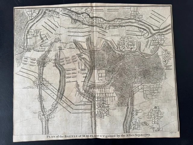 LARGE ANTIQUE 18TH Century Rare Engraving / Map / Plan / Print By James ...