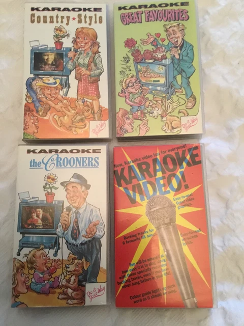 FOUR KARAOKE VHS Videos, Crooners, Country, Favourites, Original Demo ...