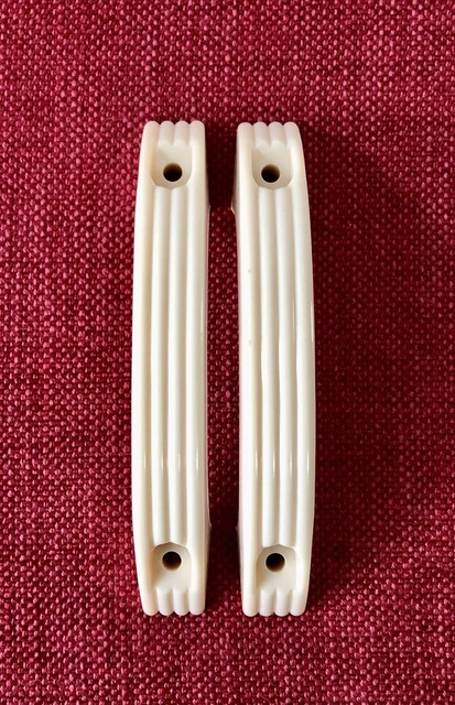 HEMO VINTAGE PLASTIC Cupboard Drawer Ribbed Pull Handles, Set of 2 ...