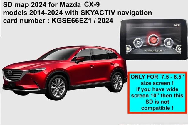 MAZDA CX-9 - SD map latest 2024 SKYACTIV navigation CARD UK & Europe ...