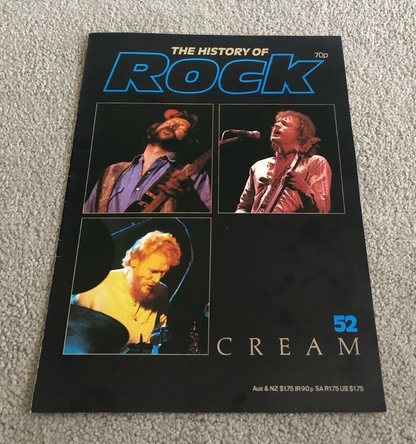THE HISTORY OF Rock. Issue 52. Magazine. Cream. Eric Clapton. Ginger ...