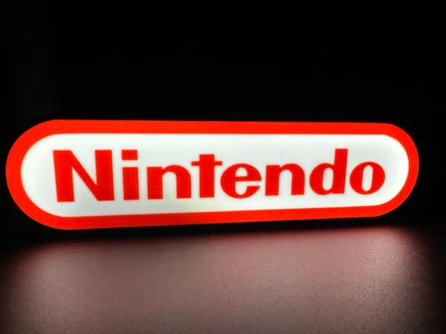 NEW NINTENDO LED Sign Light Box, Desk Shelf Display Logo Lamp, Gaming ...