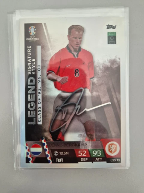 TOPPS MATCH ATTAX Euro 2024 Legend Signature Style Dennis Bergkamp ...
