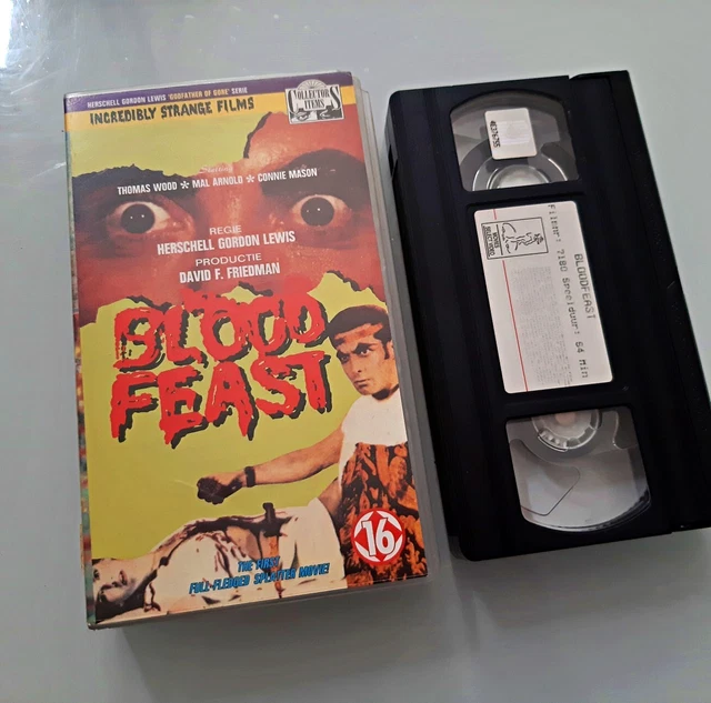 VHS BLOOD FEAST Tape Cult Video Horror Gore Sleaze Herschell Gordon ...