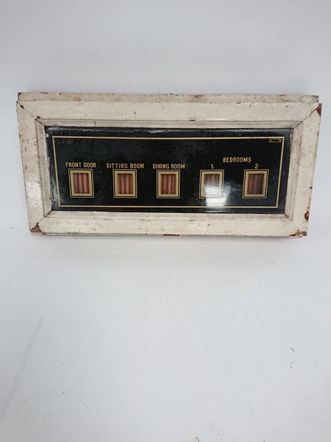 VINTAGE RARE SERVANT Bell Indicator Board Antique Call Box Collectible ...
